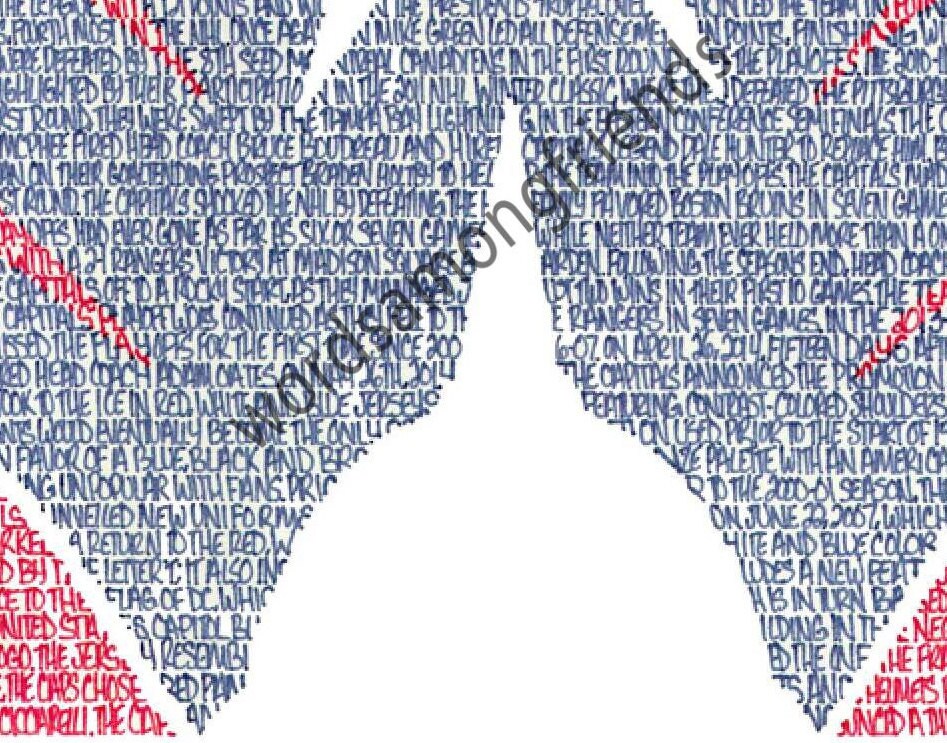 Washington Capitals Word Art Print - Etsy