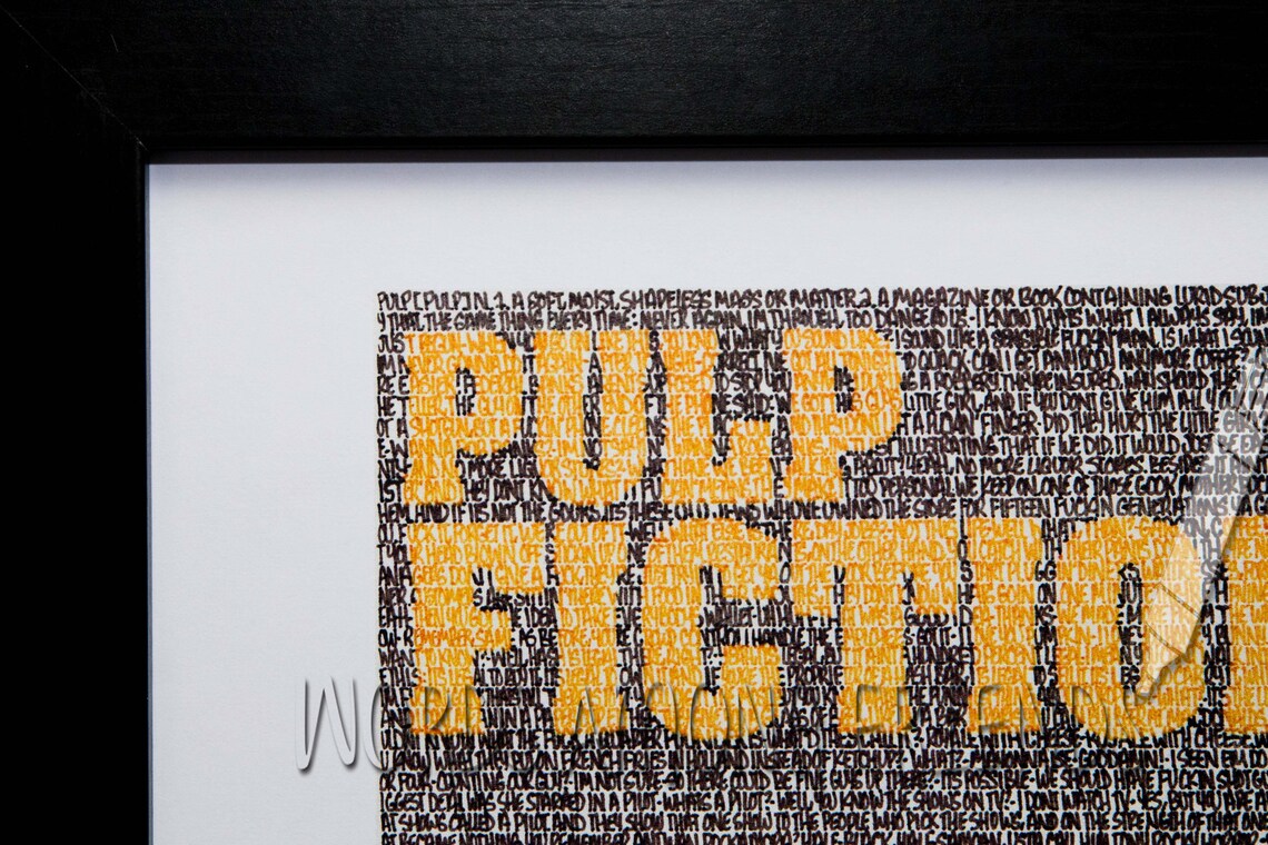 Pulp Fiction word art print | Etsy