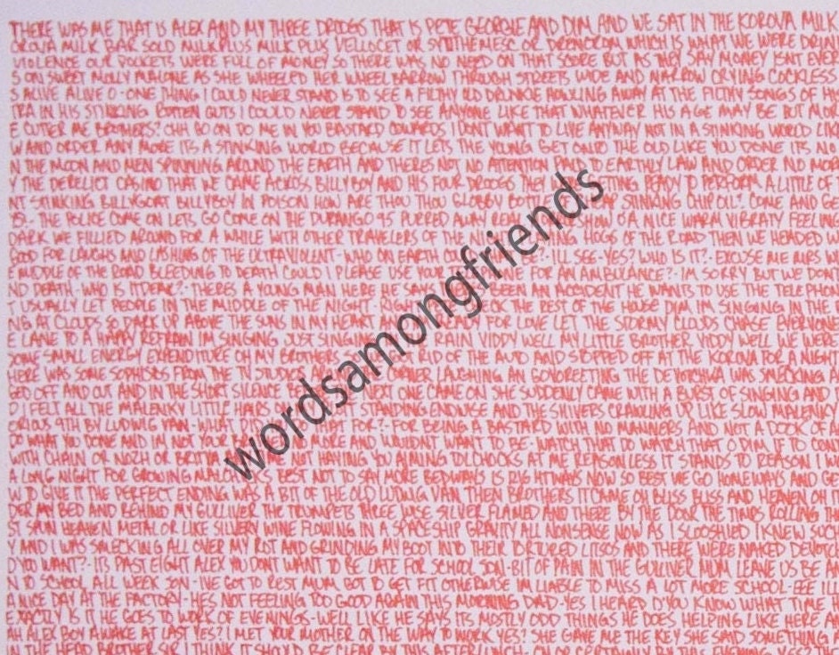 A Clockwork Orange Word Art Print - Etsy