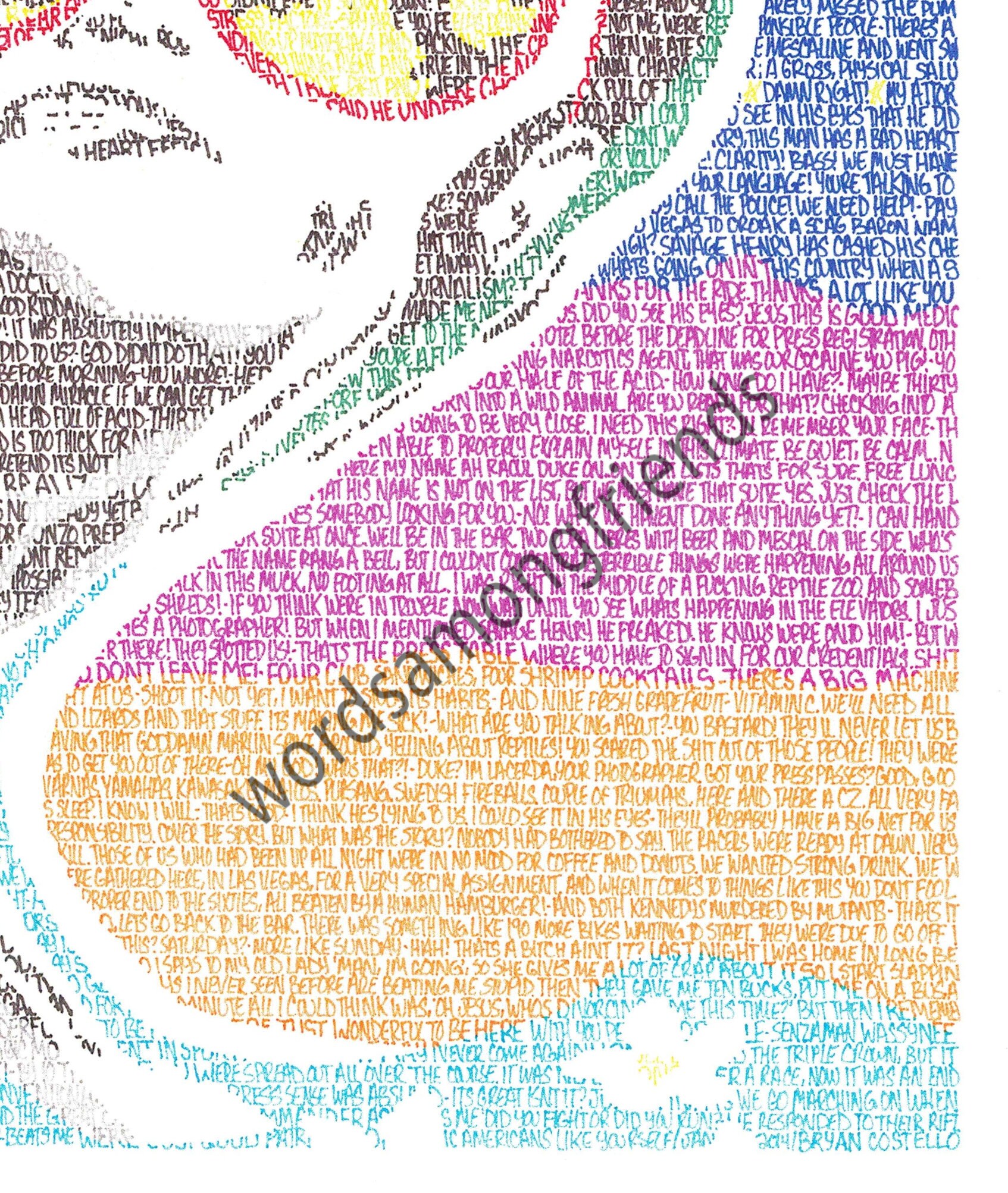Fear and Loating in Las Vegas Word Art Print - Etsy
