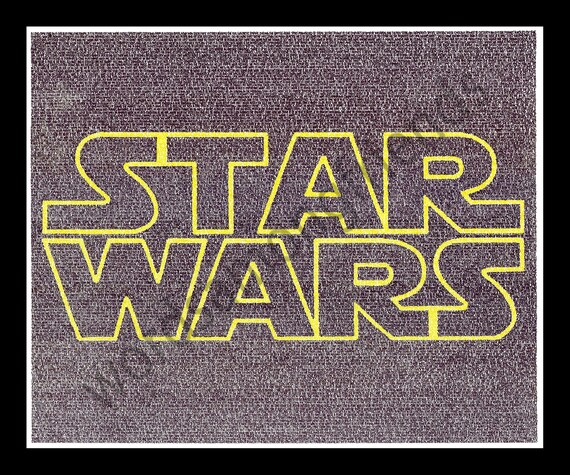 Star Wars Word Art Print | Etsy