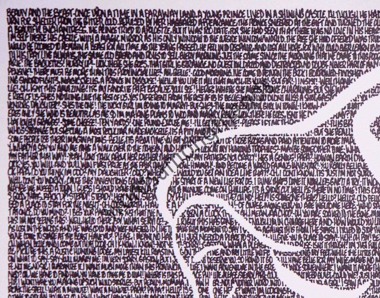 Beauty and the Beast Word Art Print - Etsy