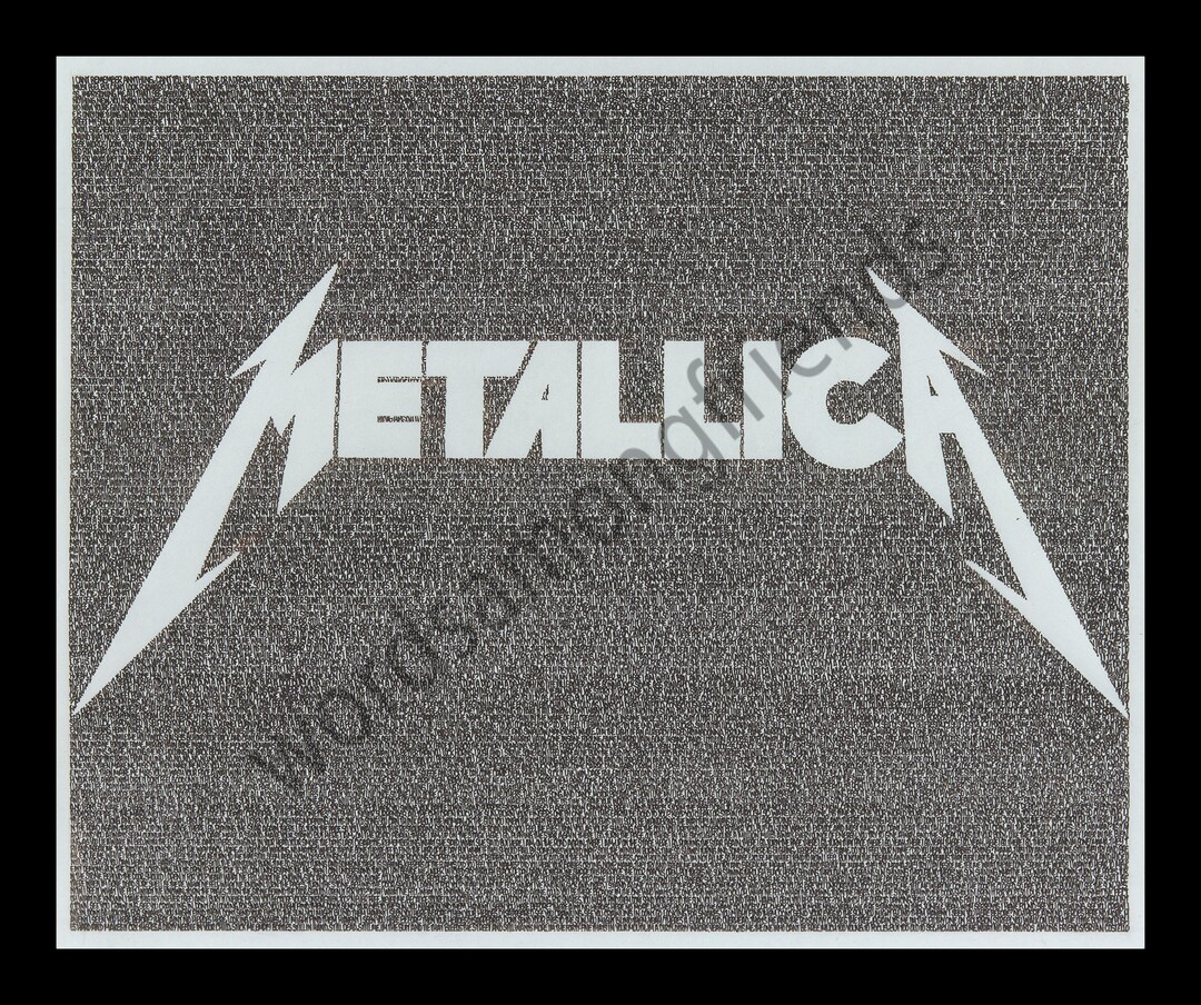 Metallica Word Art Print - Etsy