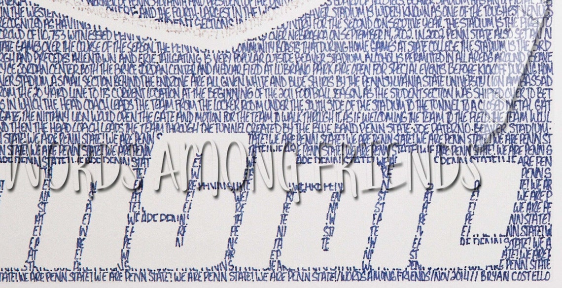 Penn State Word Art Print - Etsy