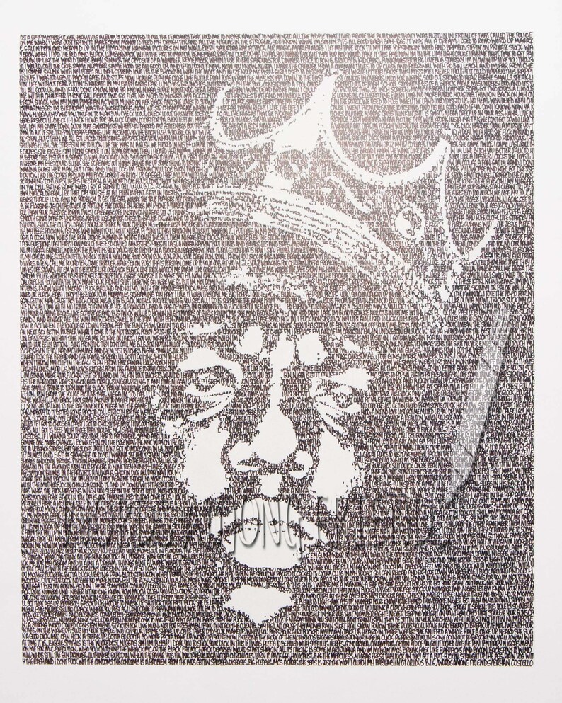 The Notorious B.I.G. word art print | Etsy