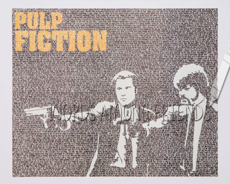 Pulp Fiction Word Art Print - Etsy