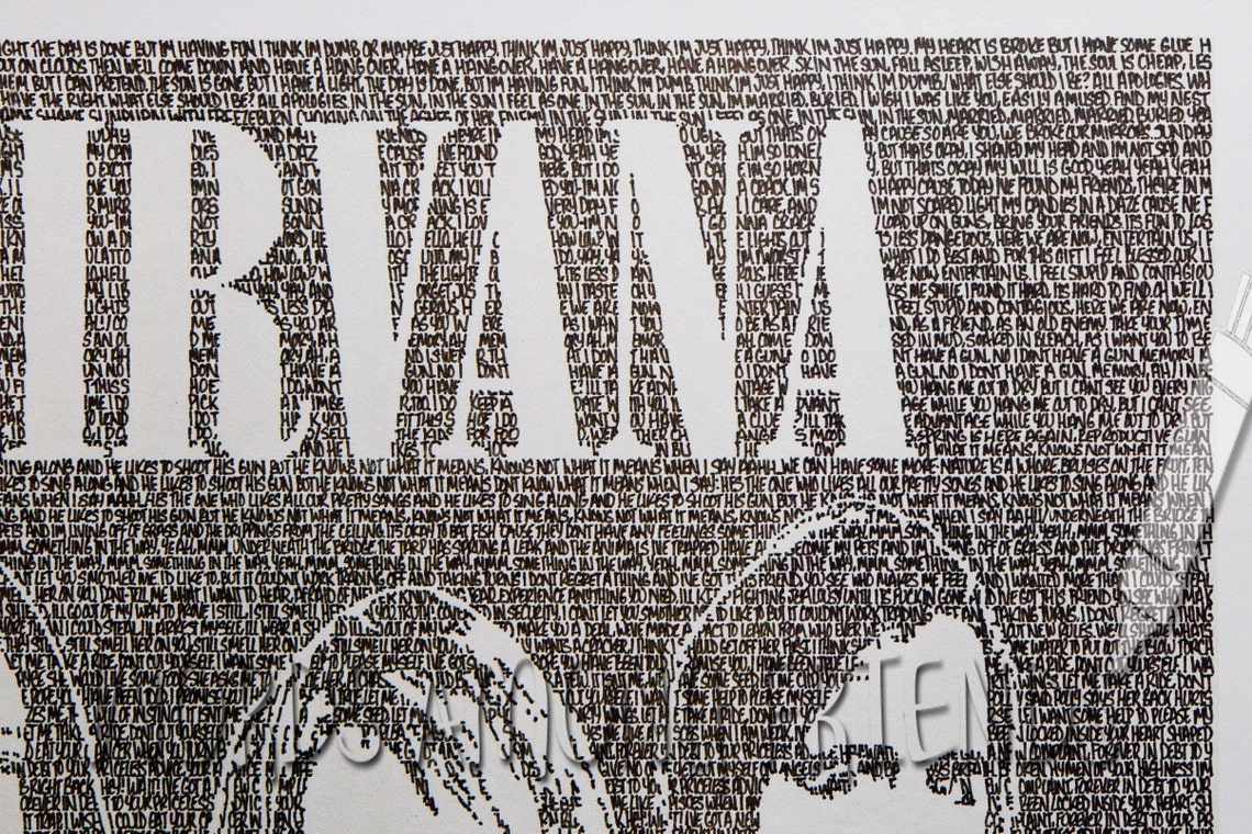 Nirvana Word Art Print - Etsy