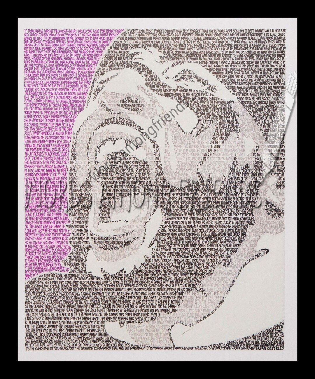 Ray Lewis Word Art Print - Etsy