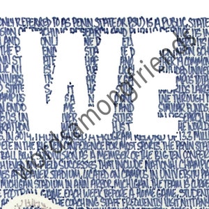 Penn State Word Art Print - Etsy