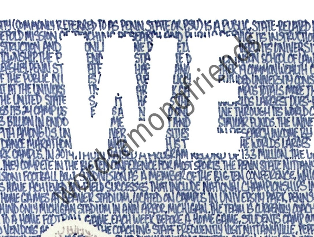 Penn State Word Art Print - Etsy