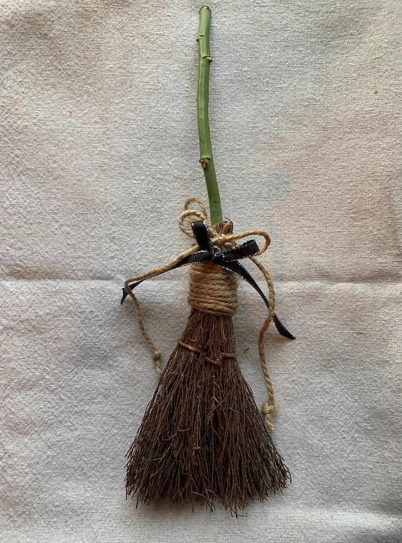 Mini Broom Protection Besom 5 Element Besom Mini Cinnamon | Etsy