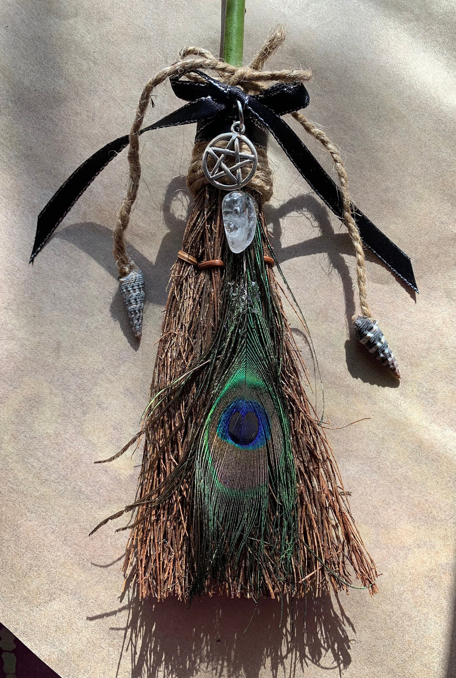 Mini Broom Protection Besom 5 Element Besom Mini Cinnamon | Etsy