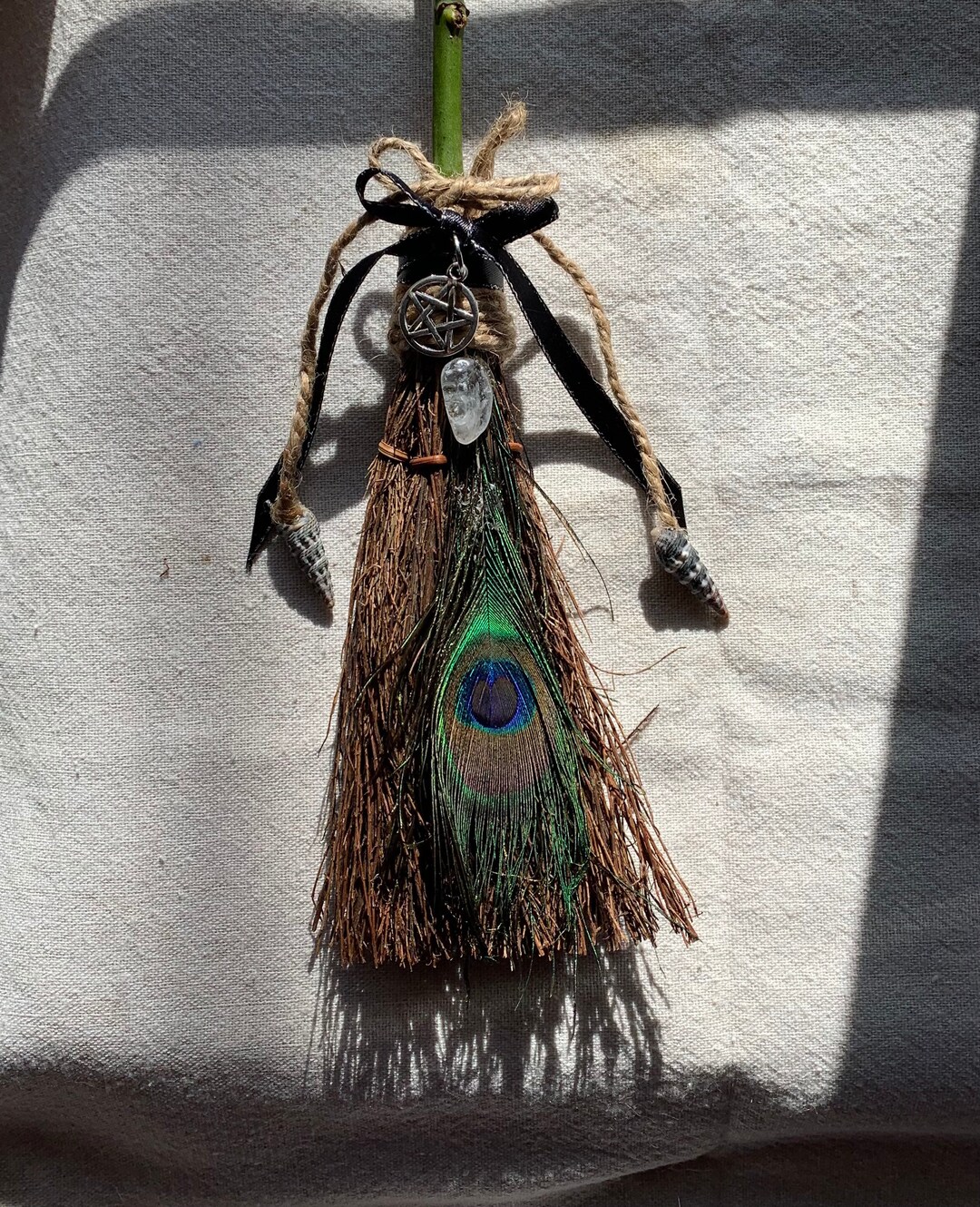 Mini Broom, Protection Besom, 5 Element Besom, Mini Cinnamon Twig Broom ...