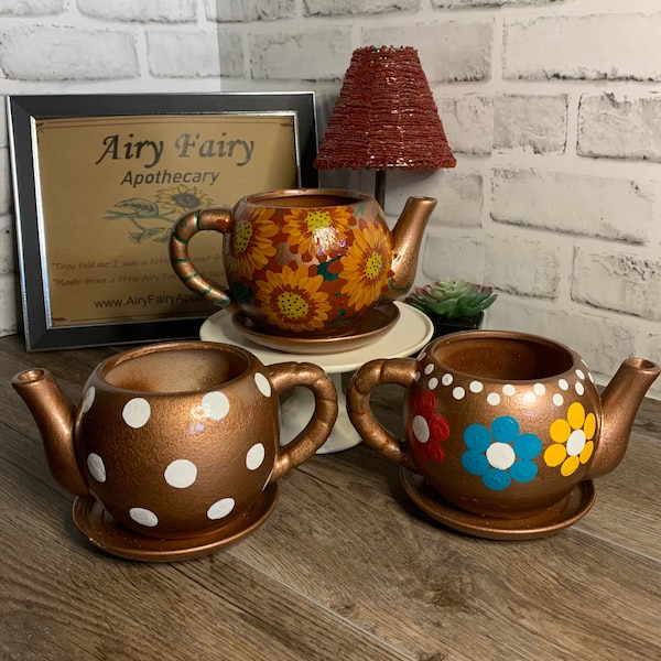 Floral Ceramic Tea Pot - Etsy