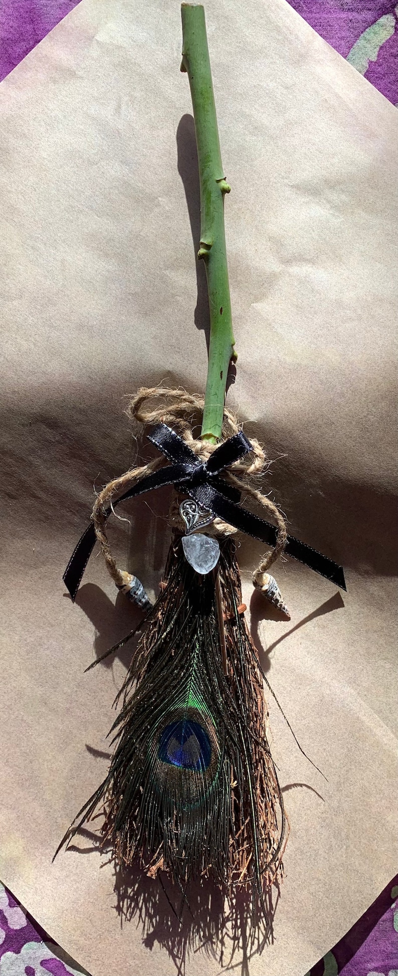 Mini Broom Protection Besom 5 Element Besom Mini Cinnamon - Etsy