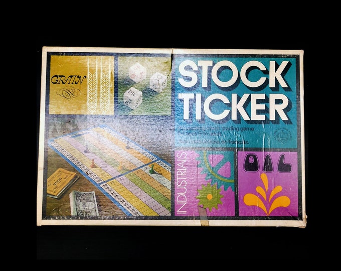 Vintage (1970) Stock Ticker Board Game Published in Canada by Copp ...