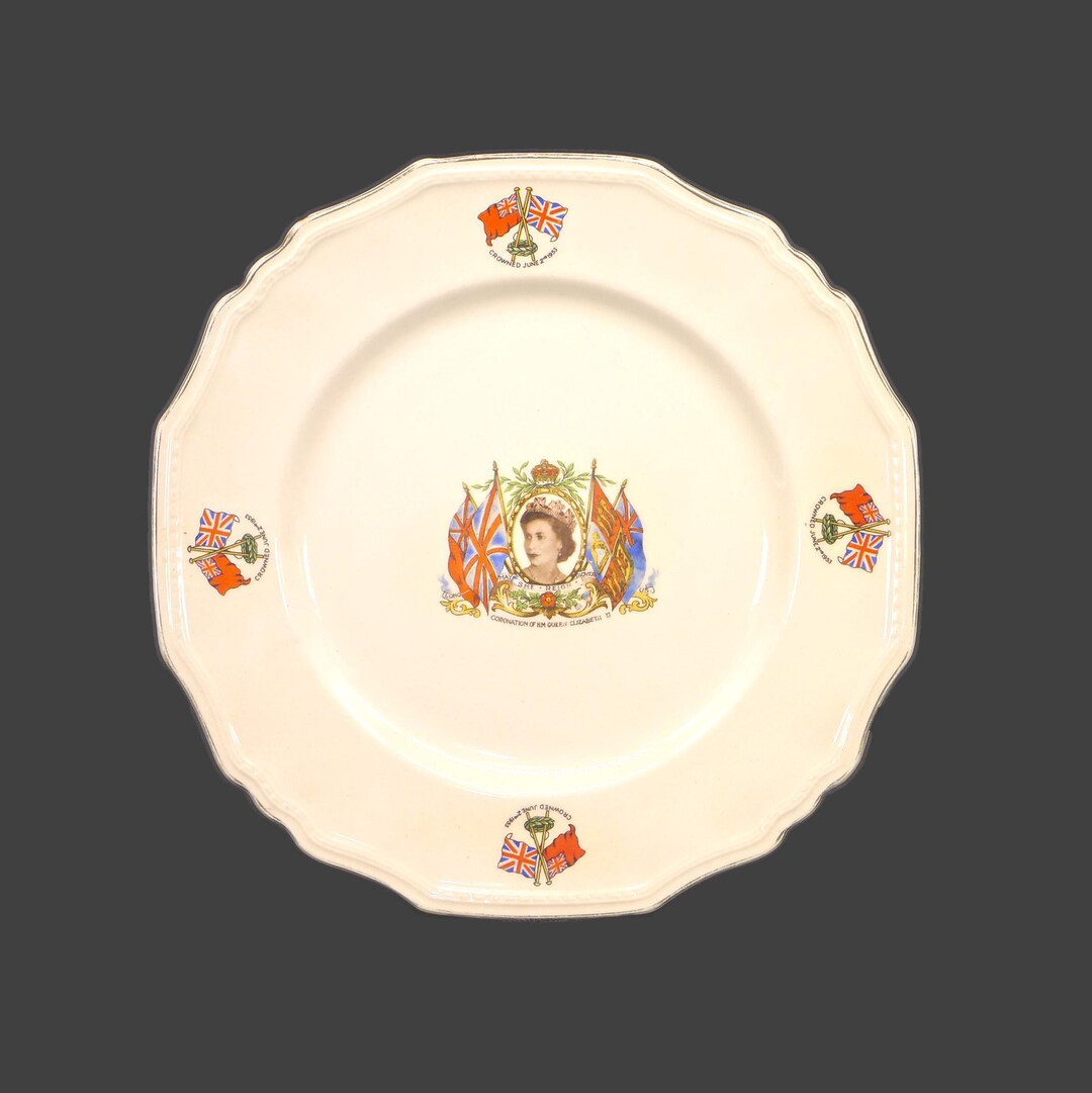 MCM Alfred Meakin 1953 Coronation Plate: Queen Elizabeth II ...
