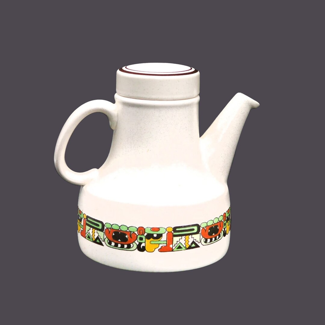 Flame Chef Aztec Stoneware Coffee Pot Made in Japan. - Etsy