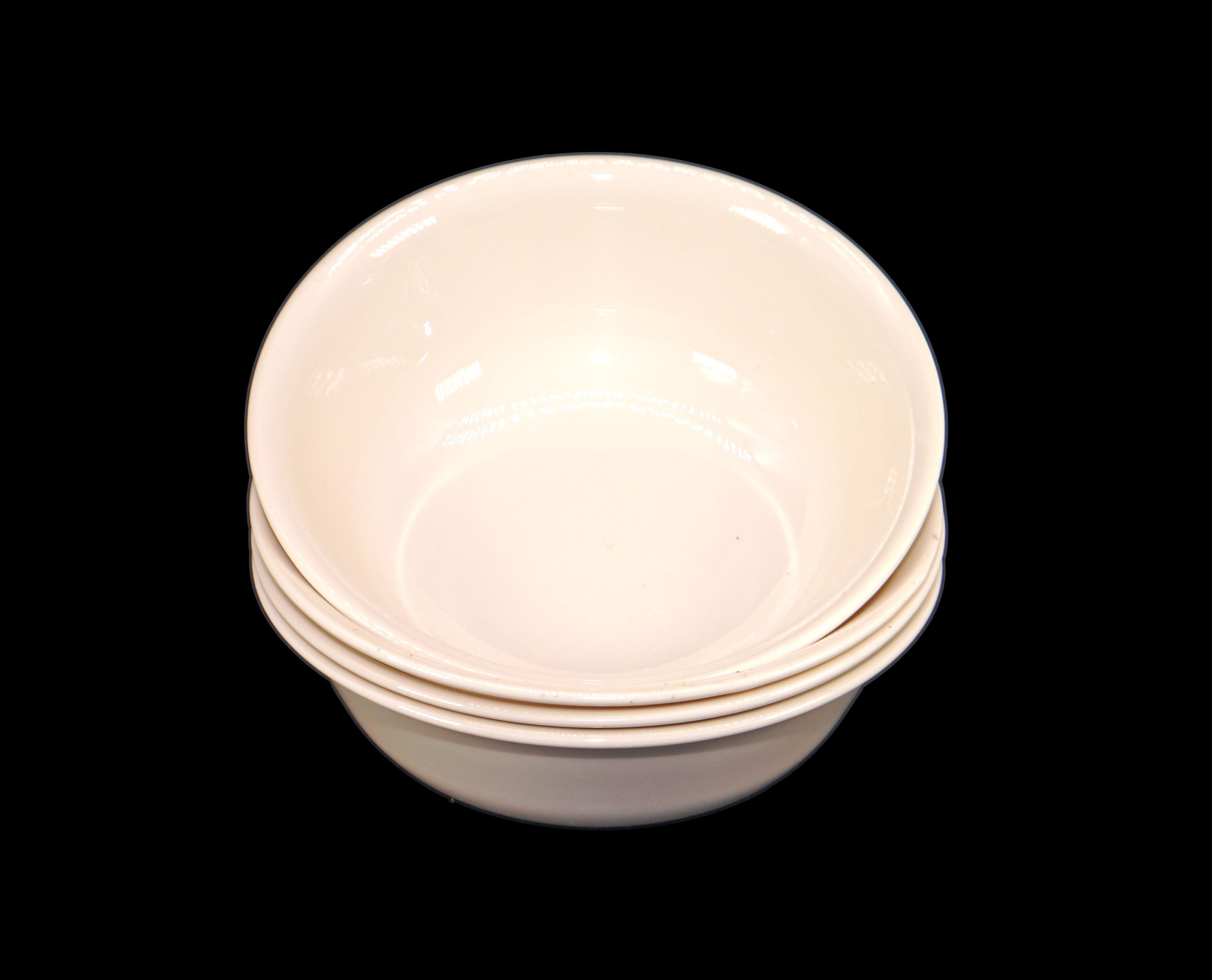Four Corelle Corningware Sandstone all-ivory coupe cereal or soup bowls ...