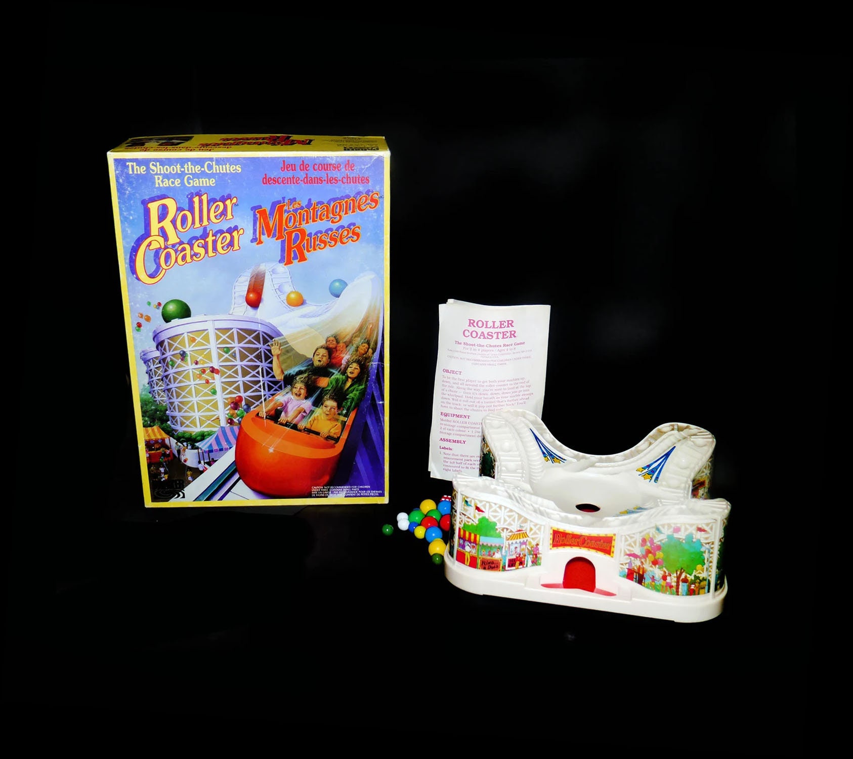 Roller Coaster marbles board game by Parker Brothers. Shoot the Chutes ...