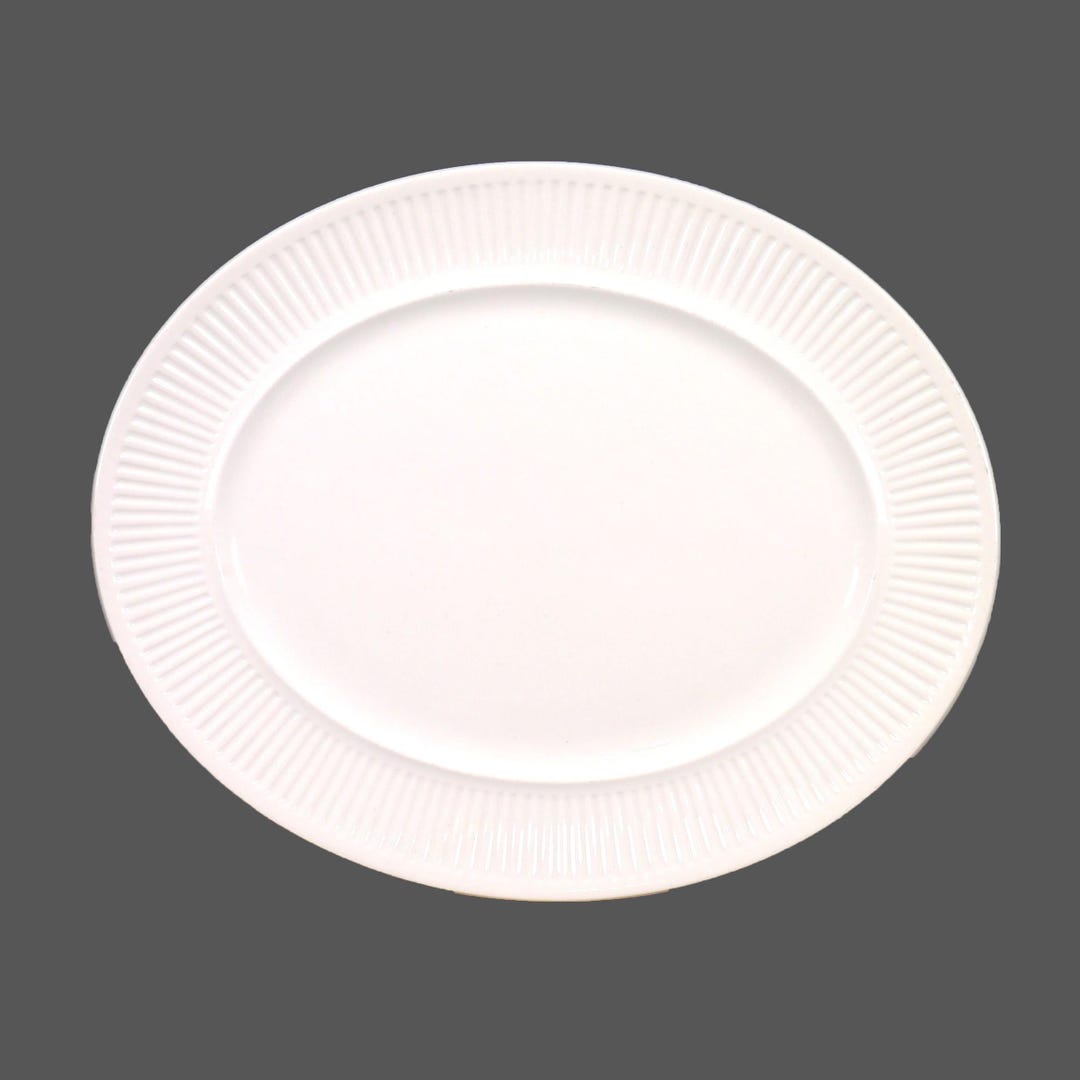 Vintage Johnson Brothers Athena All-white Oval Platter: England. - Etsy