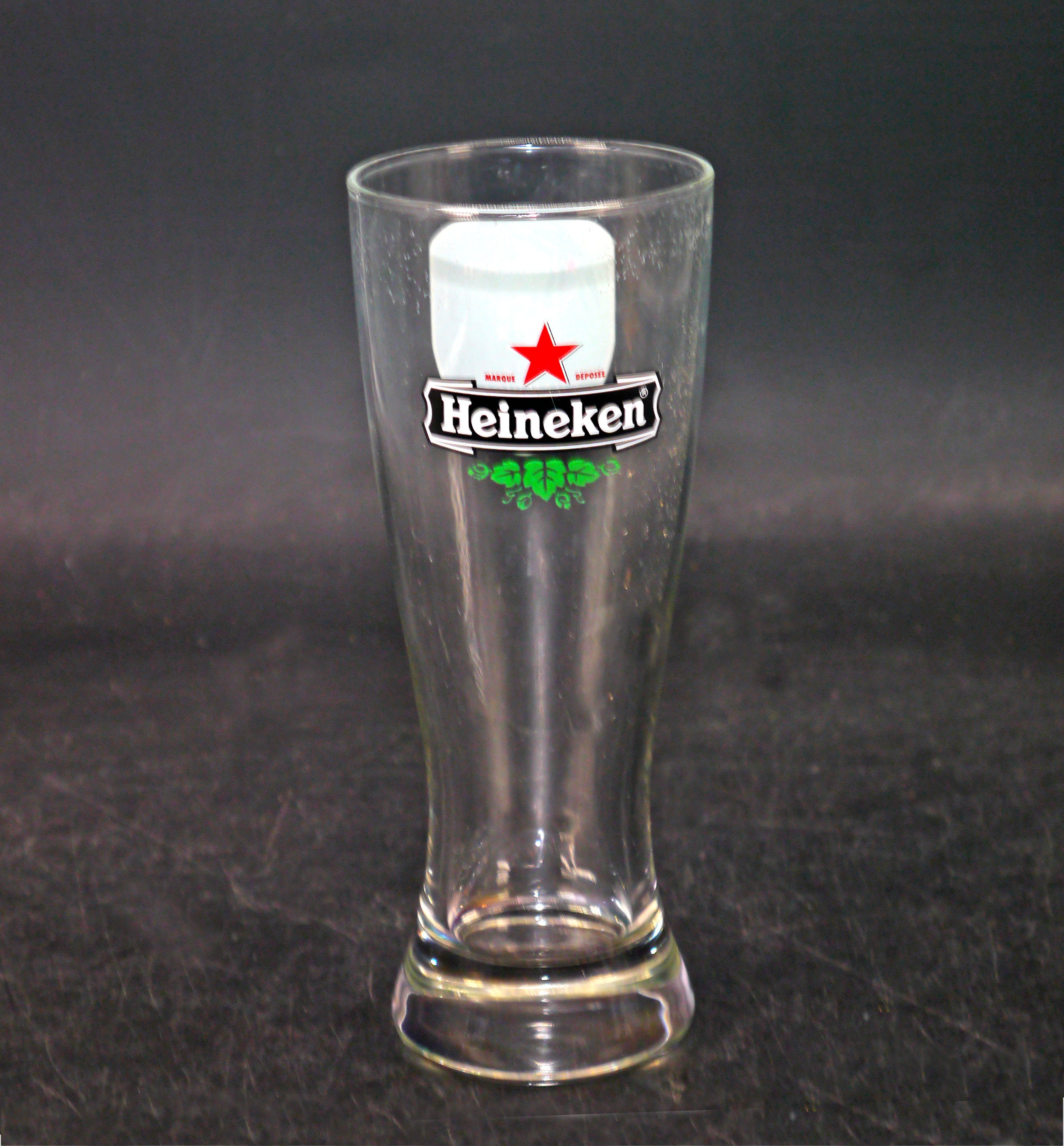 Heineken Beer half-pint glass sponsoring UEFA Champions League. Etched ...