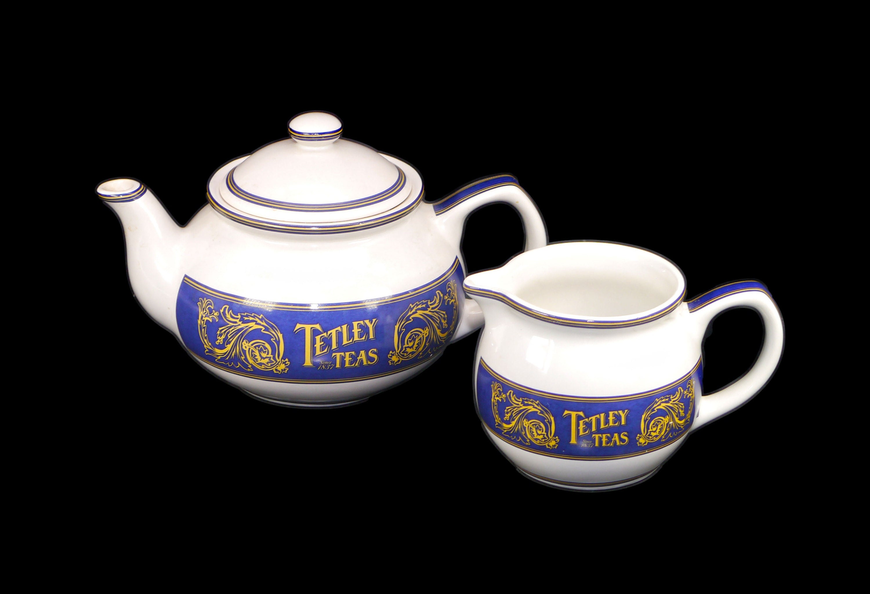 Tetley Teas two-cup | tea for two teapot with matching creamer jug made ...
