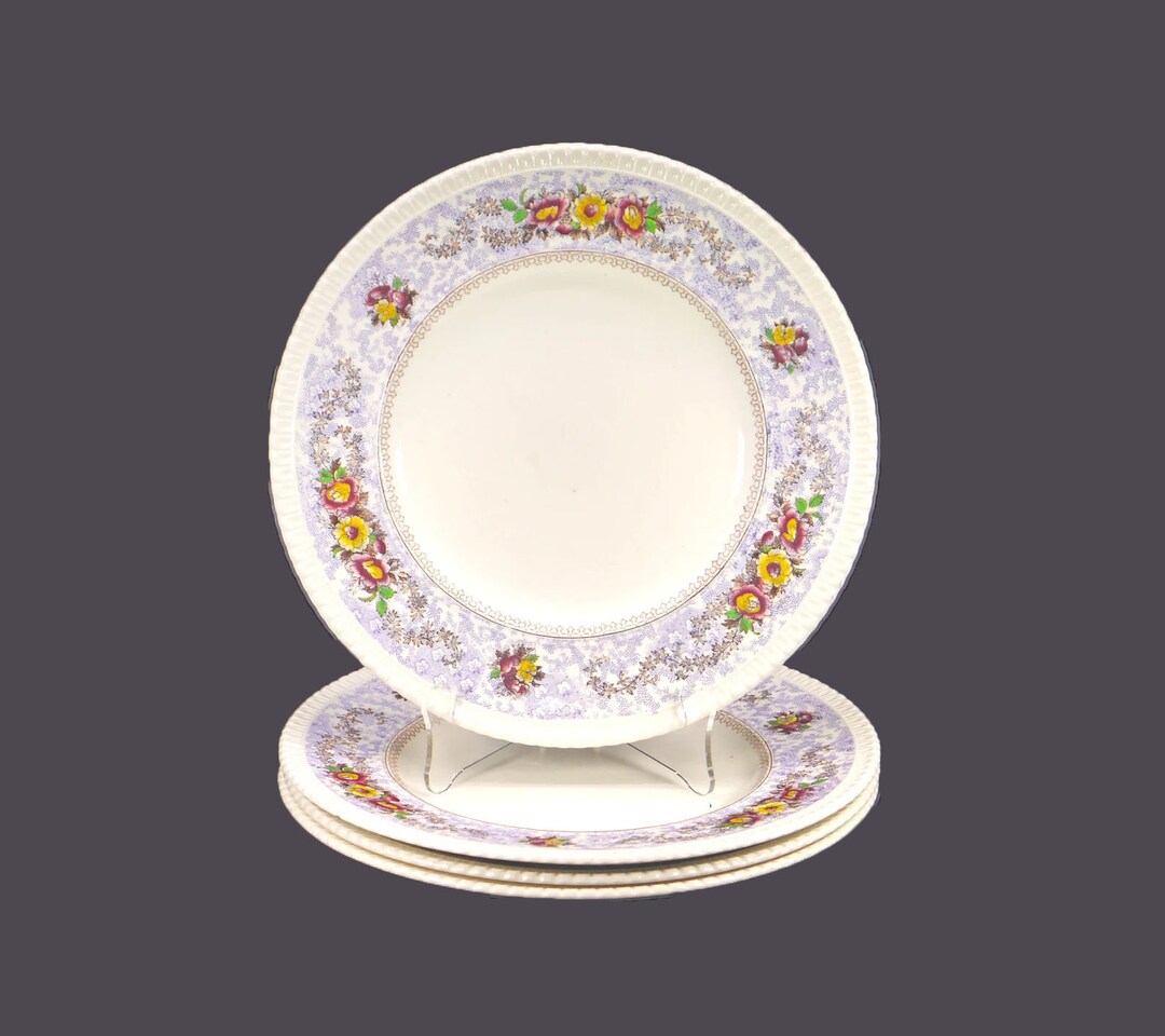 Four George Jones | Crescent Pottery the Windsor Dinner Plates Made in ...