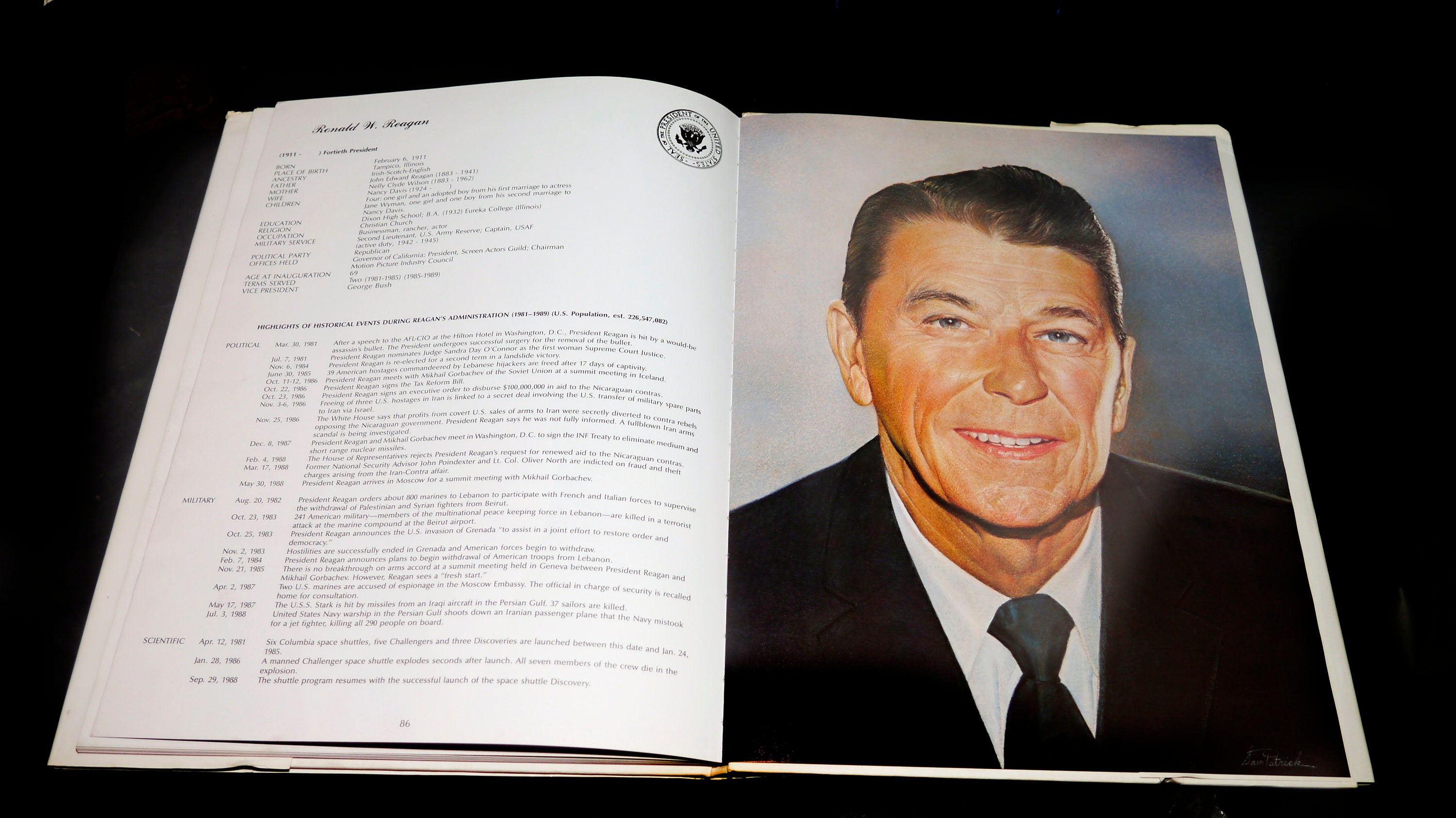 The Presidents Washington to Bush book. Presidential portraits by Sam J ...