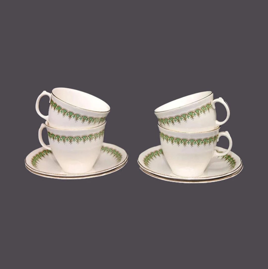 Vintage Portland Pottery Nobility Cup and Saucer Sets Made in England ...