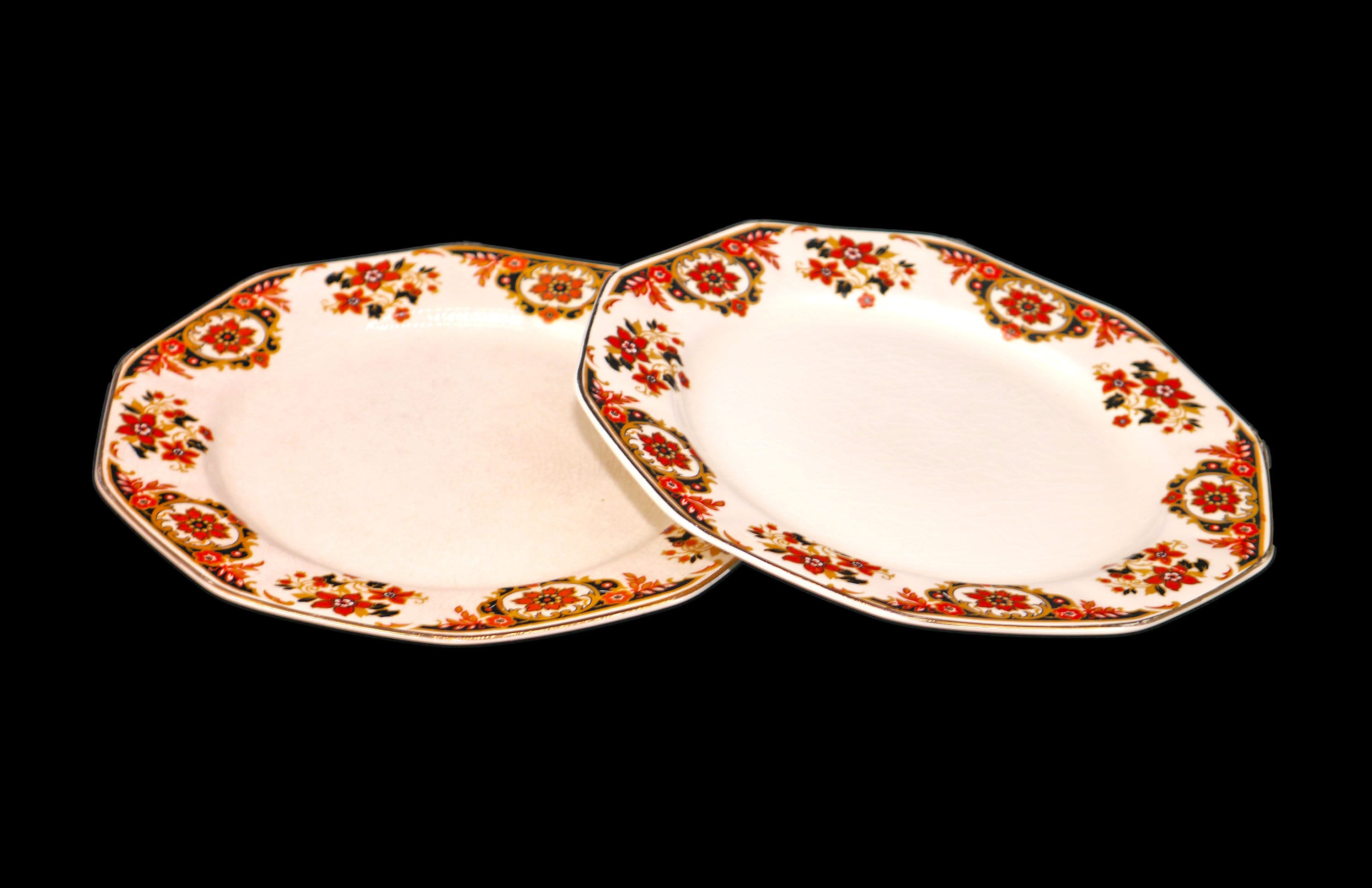 Pair of Royal Winton Grimwades T9447 luncheon plates. Royal Ivory Ware ...
