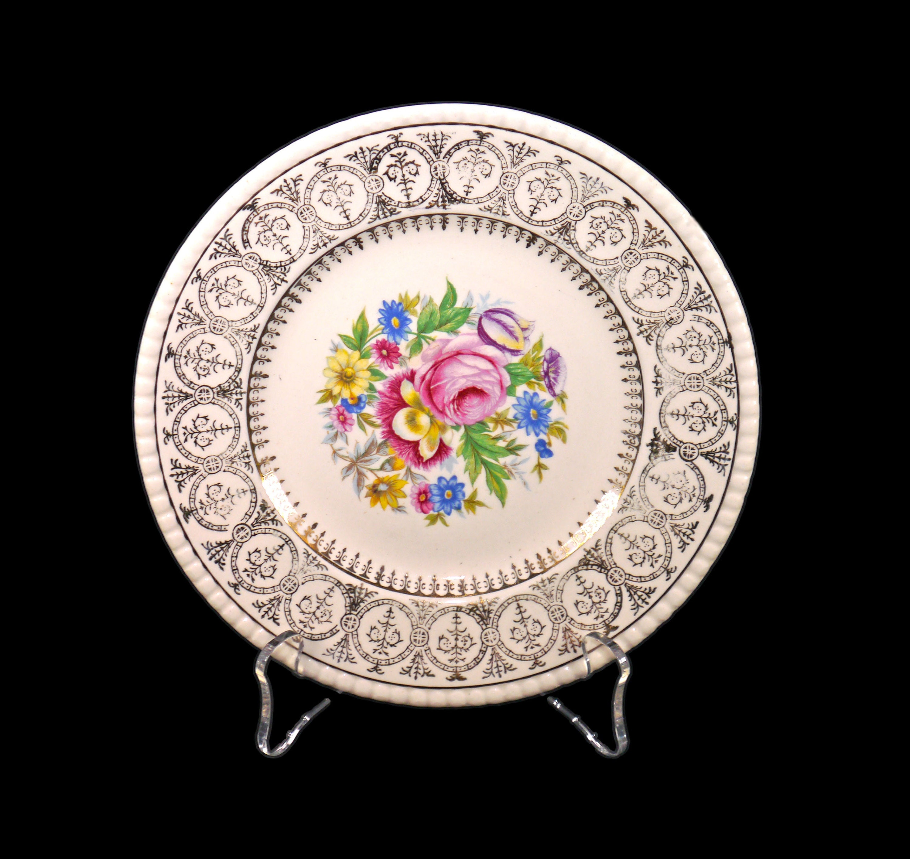 Six Fondeville Athlone bread plates. Ambassador Ware ironstone made in ...