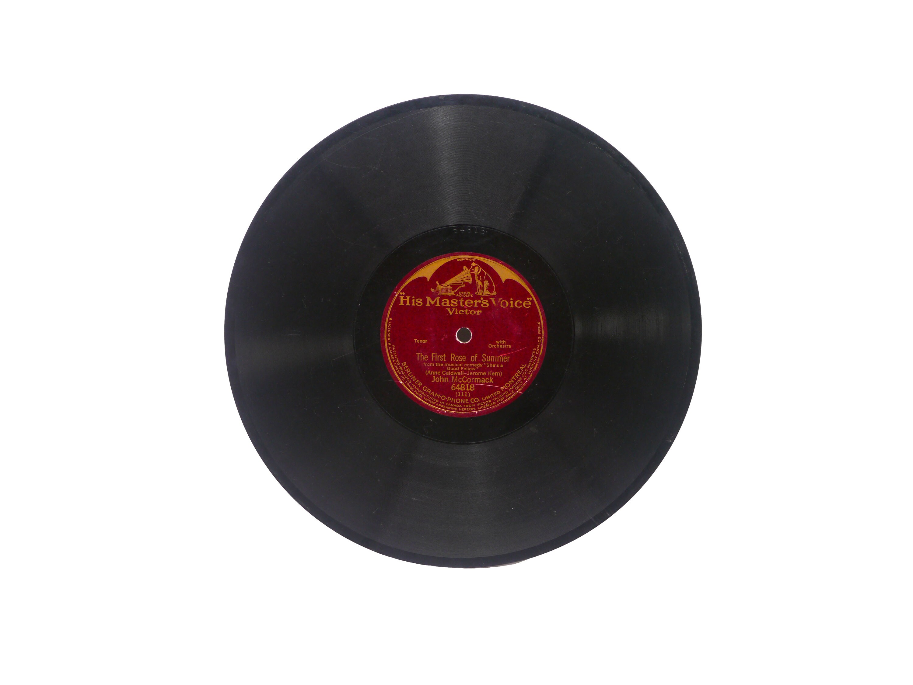 Antique one-sided record RCA Victor The First Rose of Summer. John ...