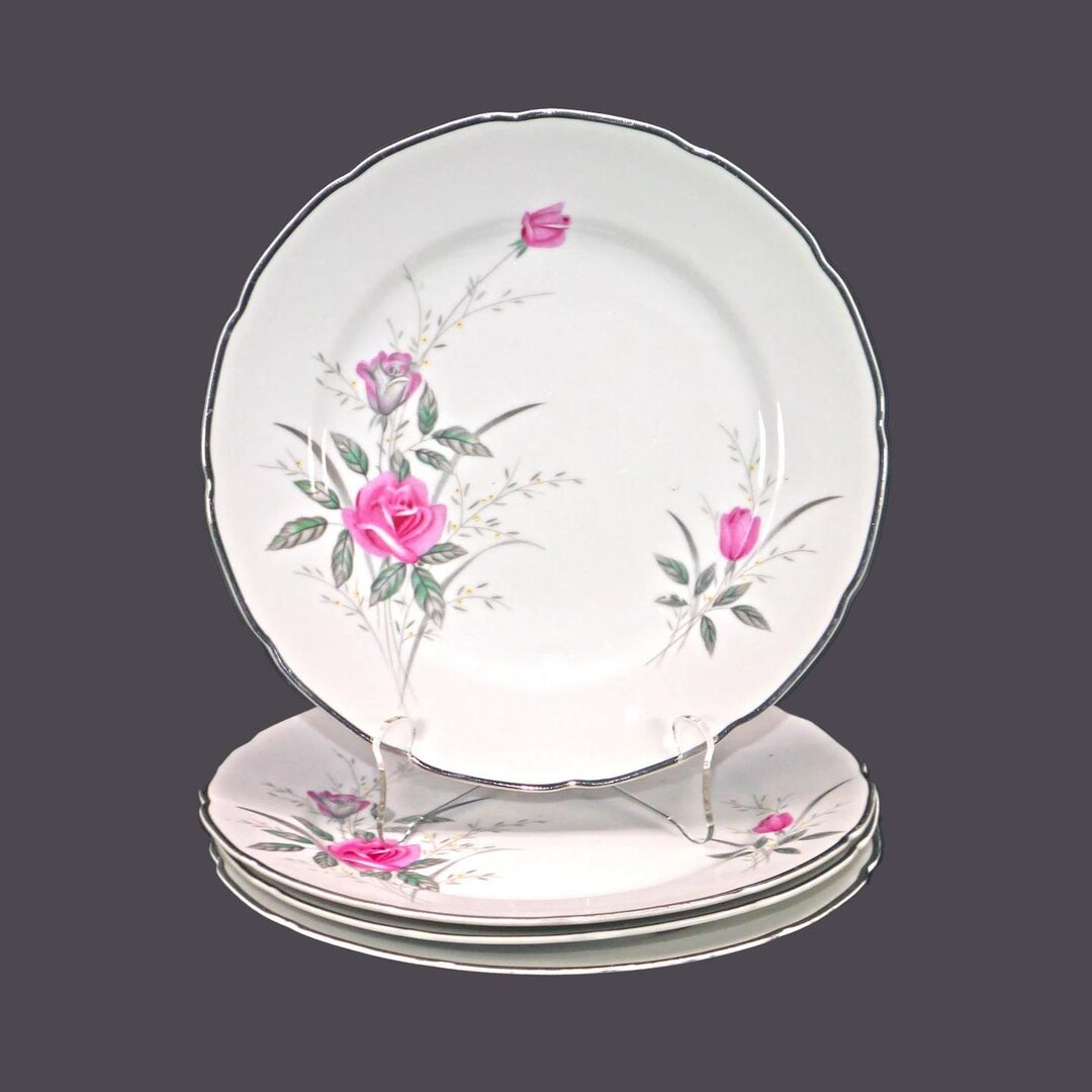 Vintage Fine China of Japan Breath O' Spring Dinner Plates. Set of 4 ...
