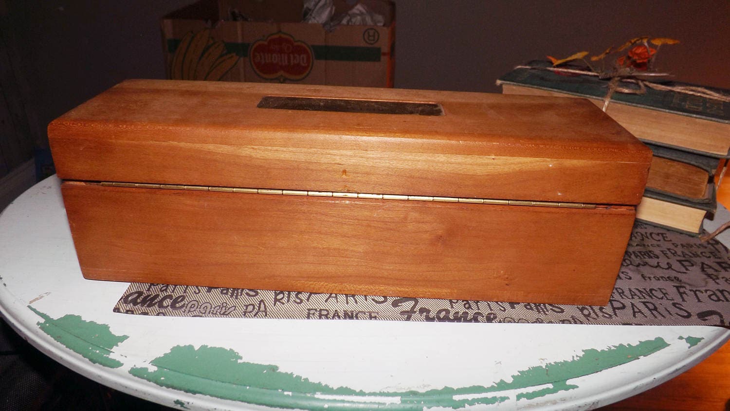 Vintage Louis Roederer Reims France Cristal Rose hinged, wooden ...