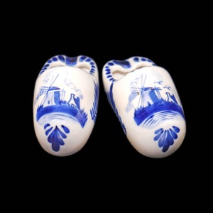 Pair of Delft Blauw Delftware Hand-painted Dutch Clogs - Etsy Canada