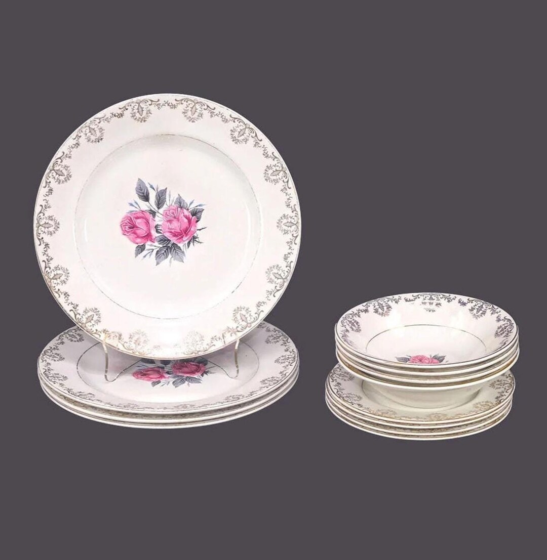 Vintage Barratts BTT43 Tableware: 12-piece Set of Plates & Bowls ...