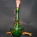 Mid-century Italy Green Glass Fiasco Wine Bottle Decanter With - Etsy ...