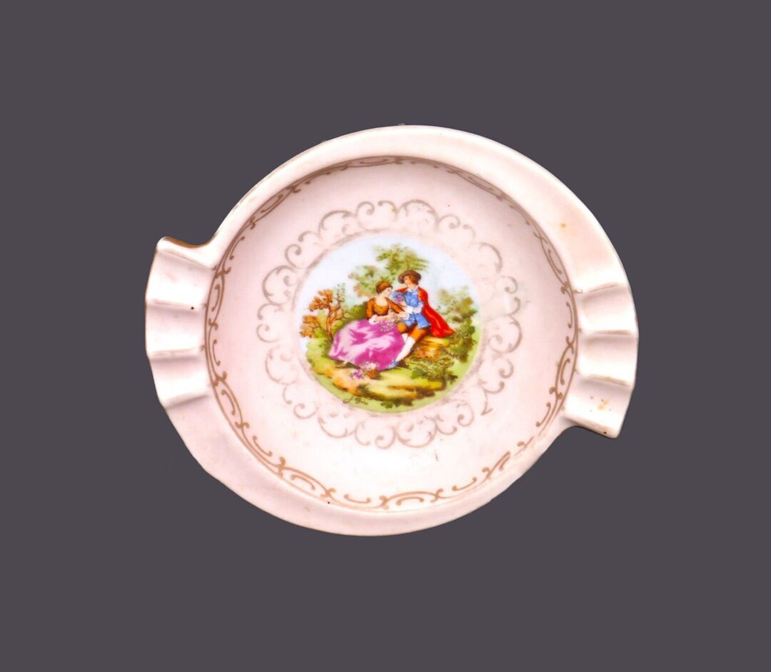 Ashtray Signed J. Moire Made by ESD Japan HY22221. Fragonard Romantic ...