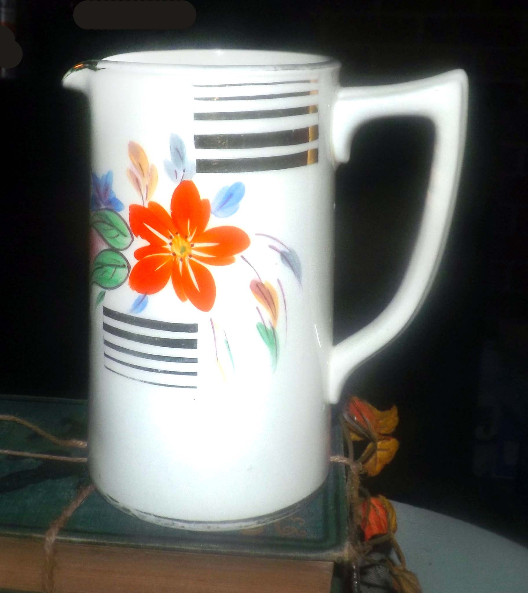 Early mid-century Sadler iced-tea | kool-aid pitcher. Orange blossoms ...