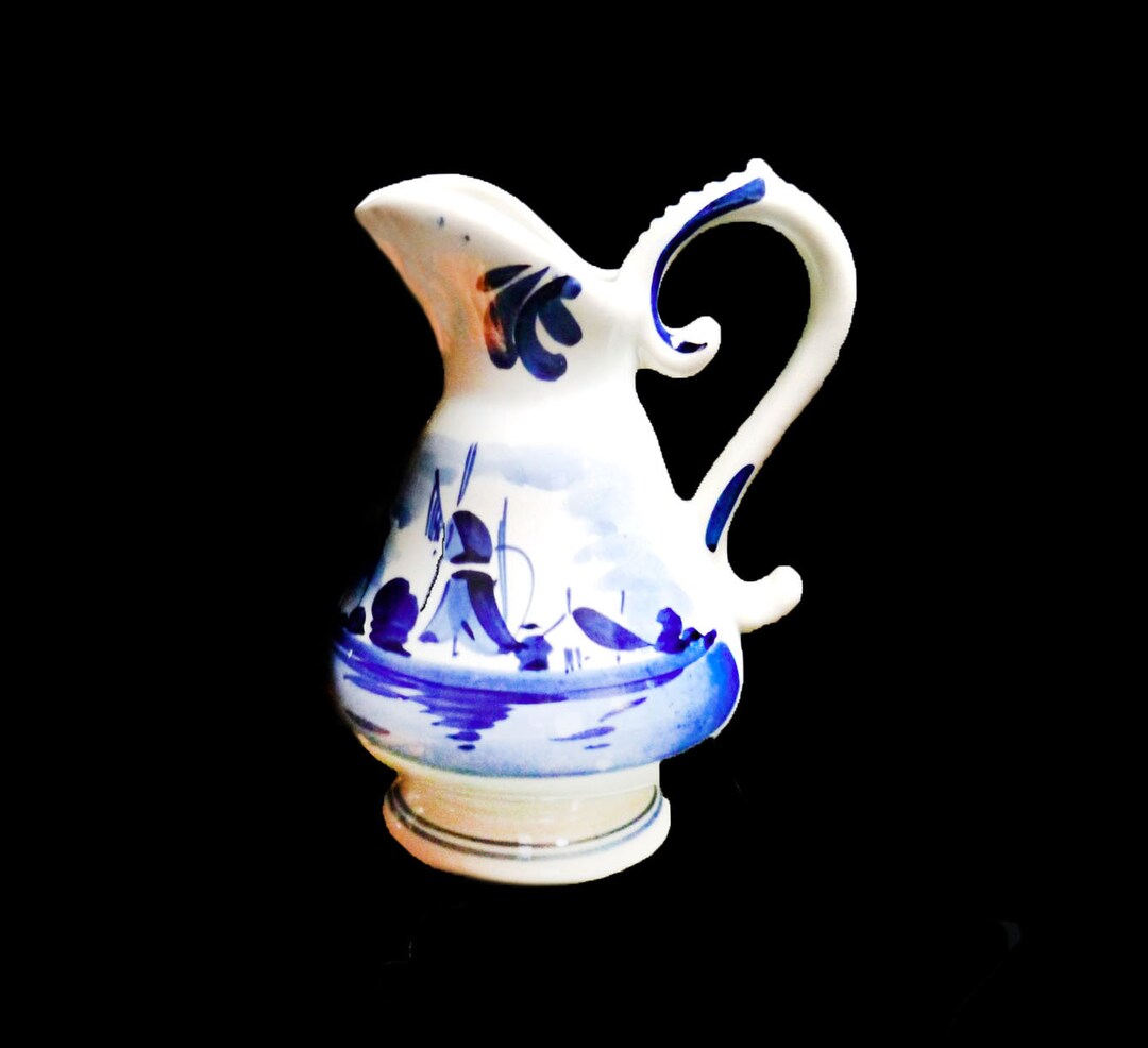 Hand-painted Delft Jug Made in Holland. Traditional Windmill - Etsy