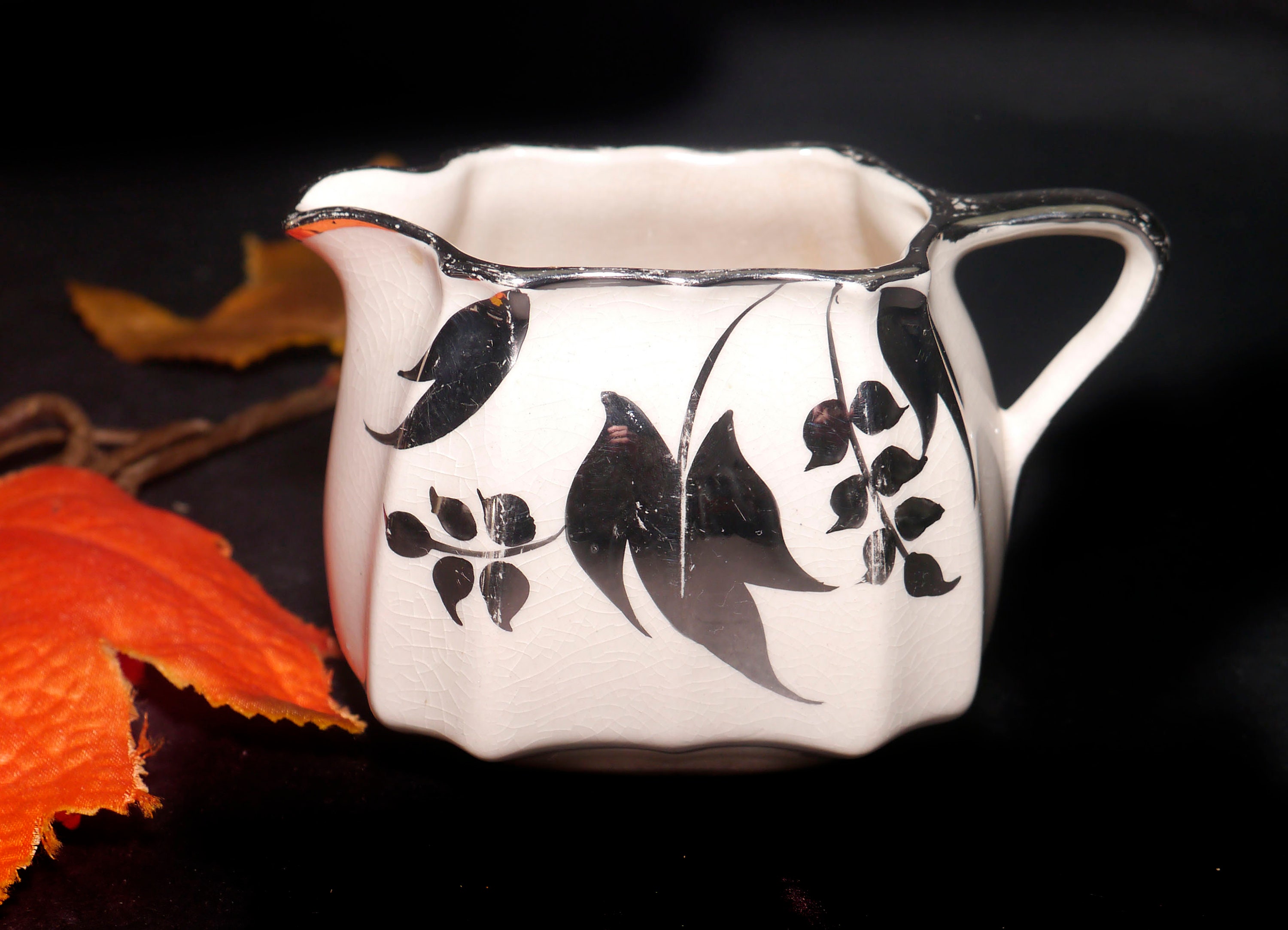 Lancaster Sandland 696 silver luster creamer jug made in England.