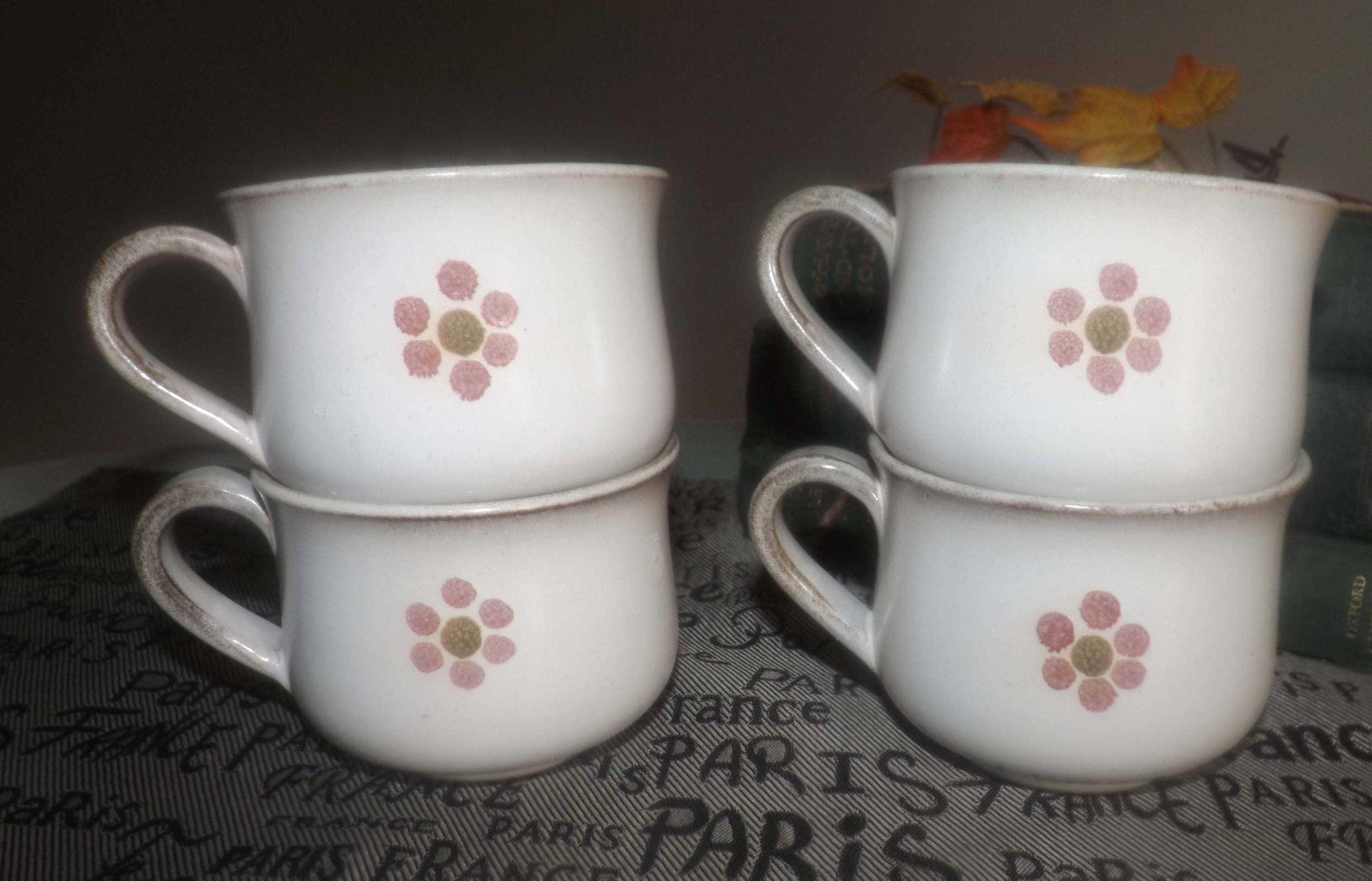 Set of 4 vintage (1970s) Denby Gypsy orphan cups only. Vintage ...