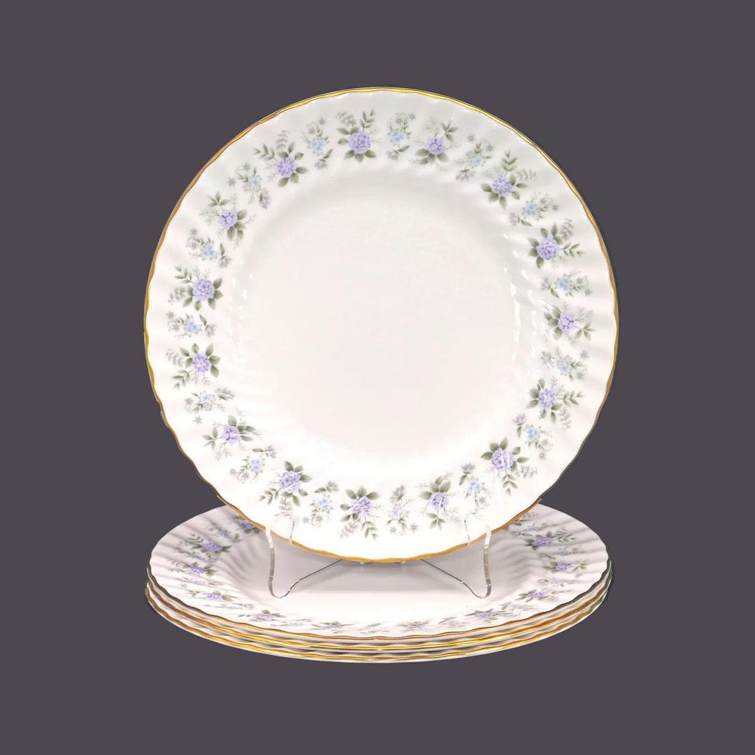 Vintage Minton Alpine Spring Bone China Dinner Plates Made England. Set ...