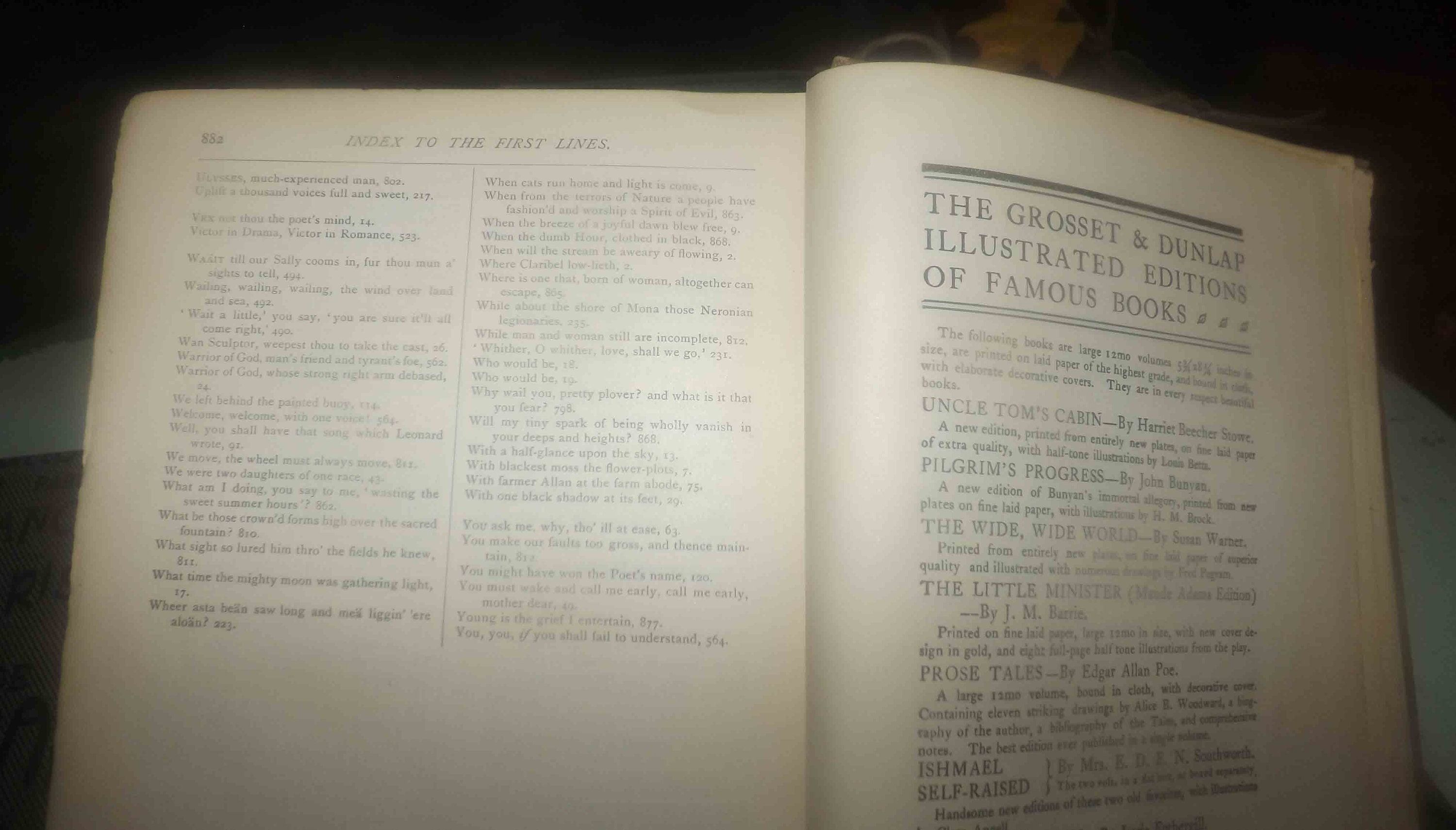 Antique (1907) hardcover poetry book The Works of Alfred Lord Tennyson ...