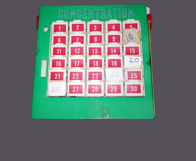 Vintage Concentration Board Game - 1959 Milton Bradley Edition ...