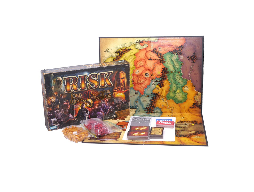 Lord of the Rings Risk Trilogy Edition 2002 Board Game Published Parker ...