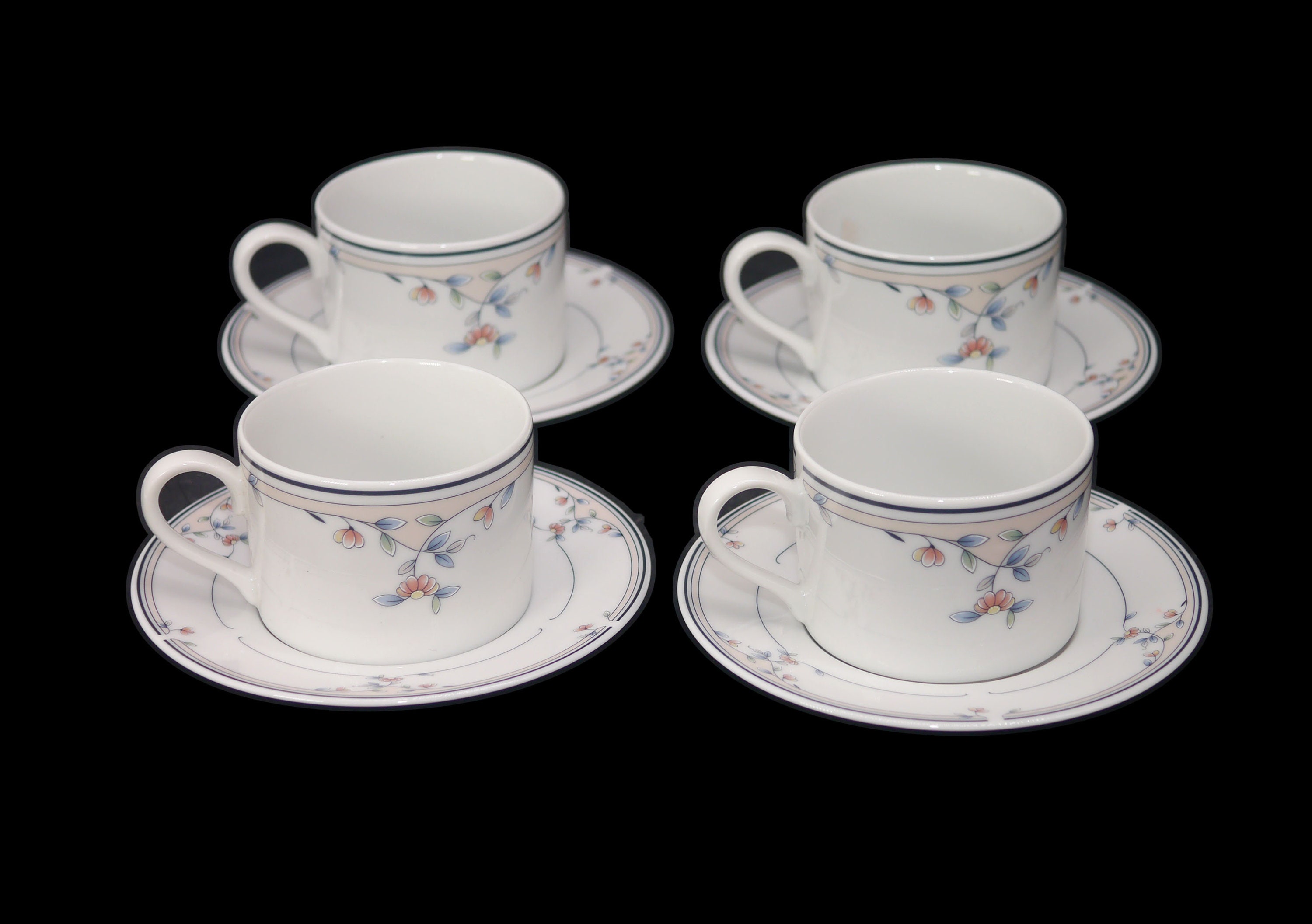 Set of Princess House Heritage Blossom cup and saucer sets made in ...