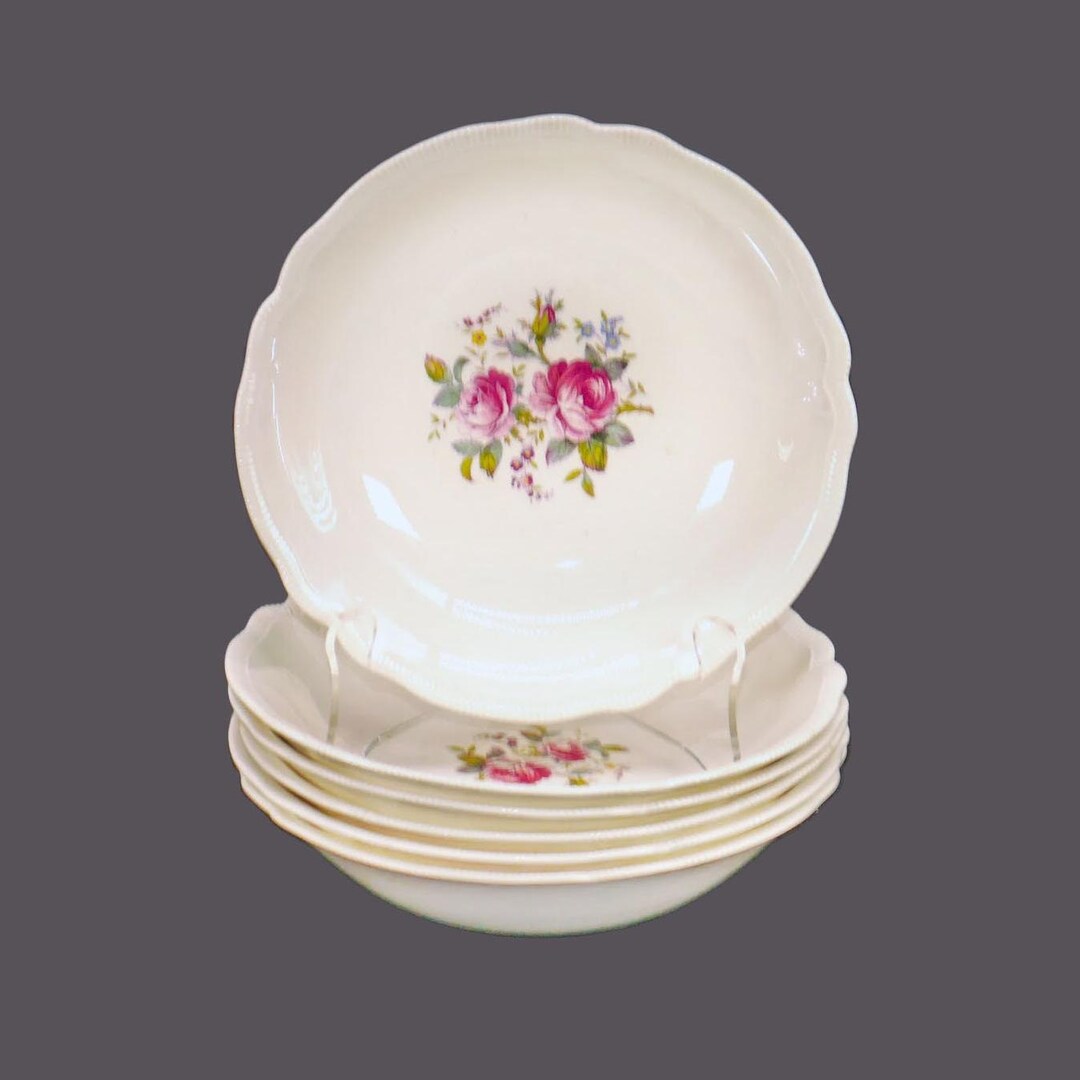 Six Antique Art-nouveau Period Johnson Brothers JB339 Coupe Soup Bowls ...