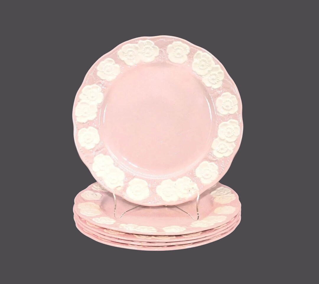 Five Sovereign Potters Rosewood Pink Dinner Plates. Flaws see Below. - Etsy